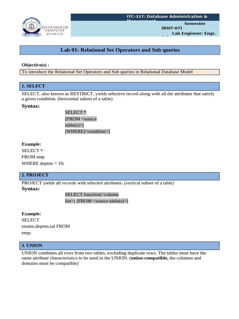 Lab-01-DBAM-10092024-082950pm-13092024-125449pm-03022025-015306pm-07022025-125521pm (1) | PDF ...