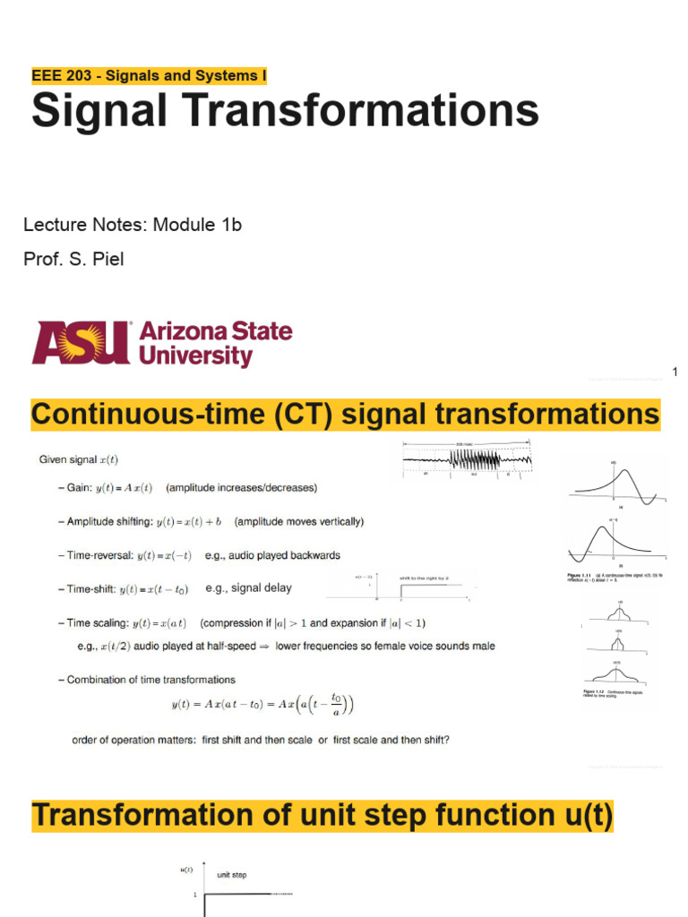 Signal Transformation | PDF
