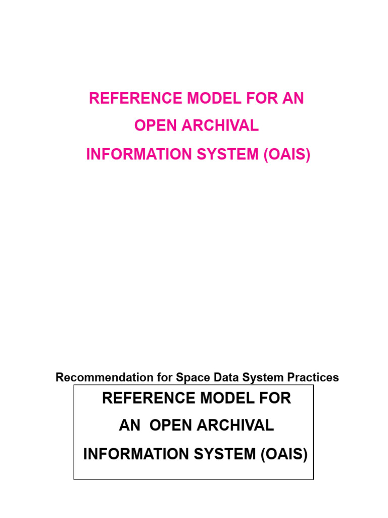 OAIS Reference Model Recommended Practices | PDF | Information ...