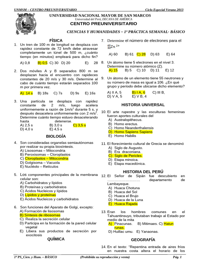 1º - PS - Cien - Huma - Ver 2013 Básico | PDF | Sicología | Homo