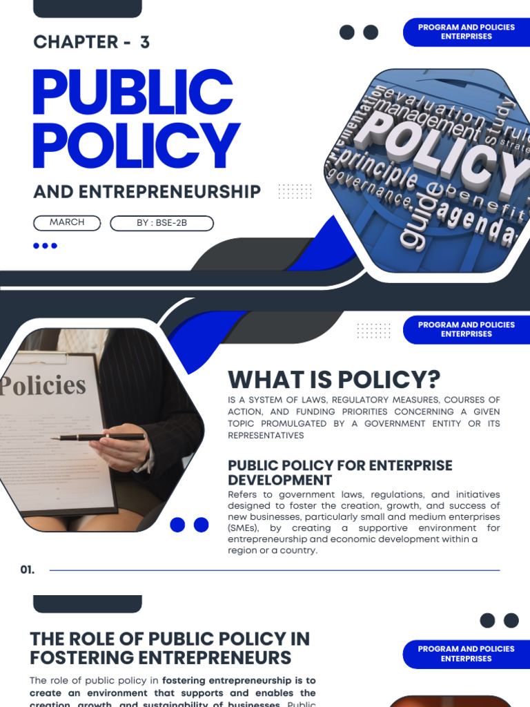 Chapter 3 Public Policy and Entrepreneurship | PDF | Taxes | Entrepreneurship