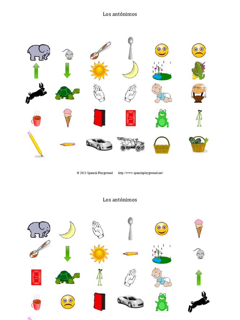 Spanish Opposites | PDF