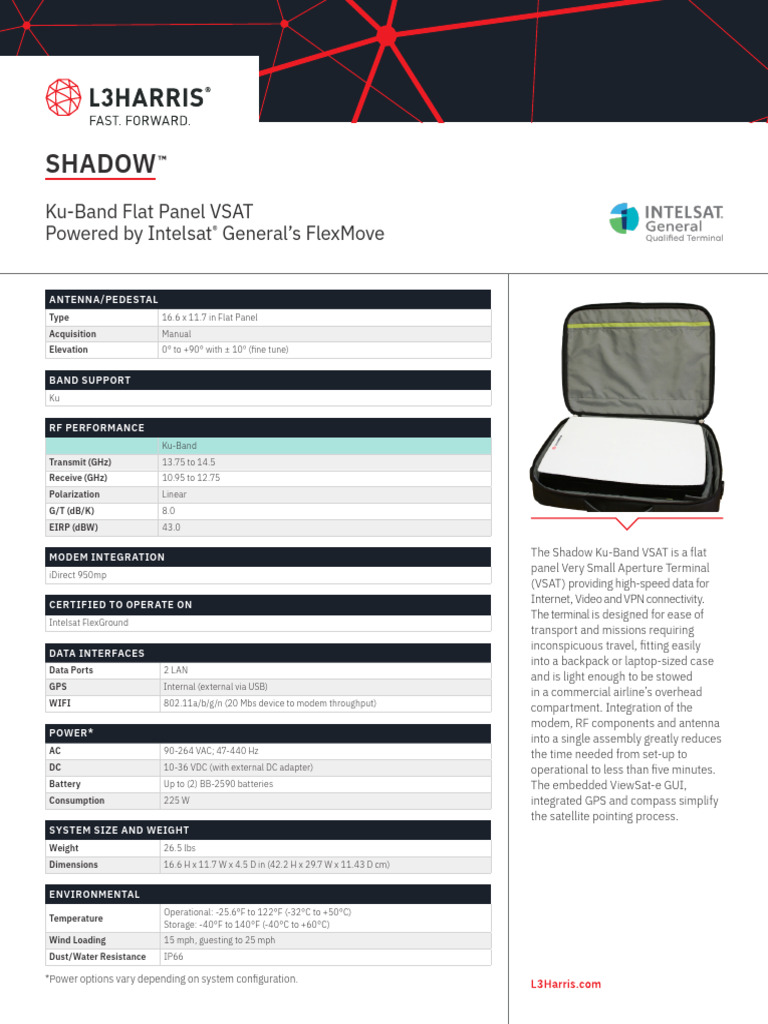 Shadow Ku-Band VSAT Overview | PDF | Very Small Aperture Terminal ...