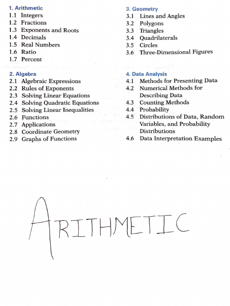 GRE FORMULAS - Airthmetic, Algebra, Geometry 2 | PDF