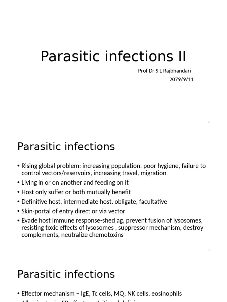Parasitic Infections II | PDF | Microbiology | Immunology