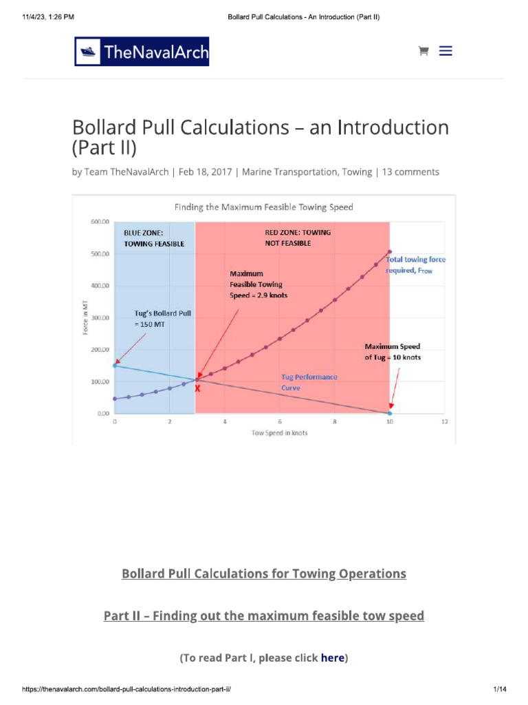 bollard pull calculations_profile part2 | PDF