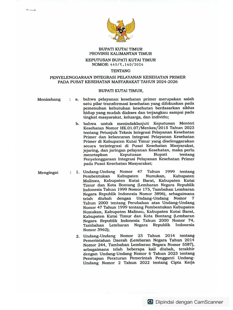 SK Bupati ILP Tahun 2024 | PDF