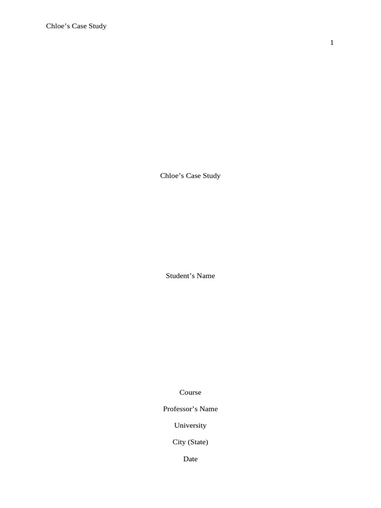 #970260-Chloe's Case Study Revision | PDF | Informed Consent | Anxiety