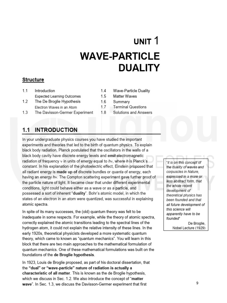 Wave Particle Duality mph4 | PDF | Waves | Electron