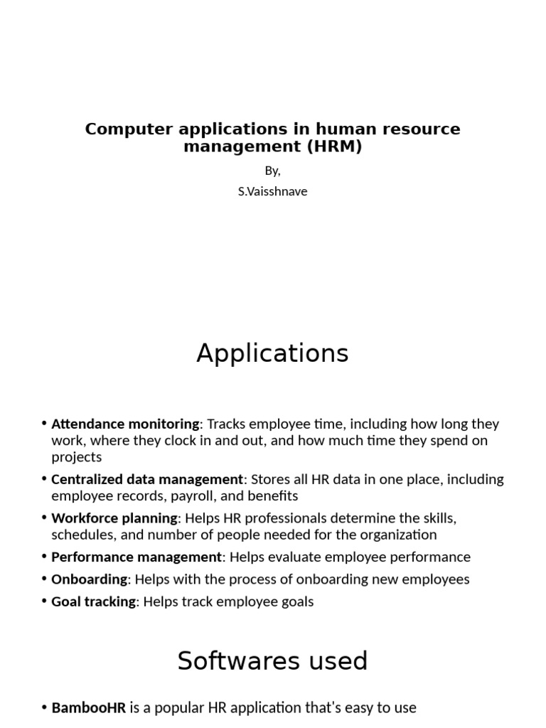 HRM Applications in Tech Solutions | PDF | Human Resource Management ...
