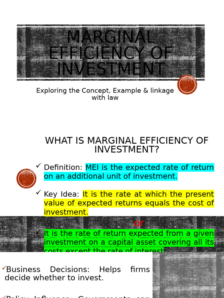 Marginal Efficiency of Investment | PDF | Investing | Taxes