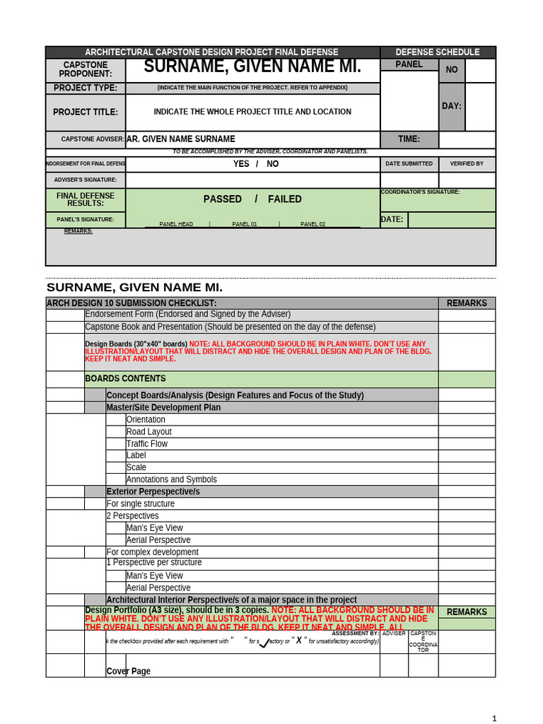 D10 Submission Checklist | PDF