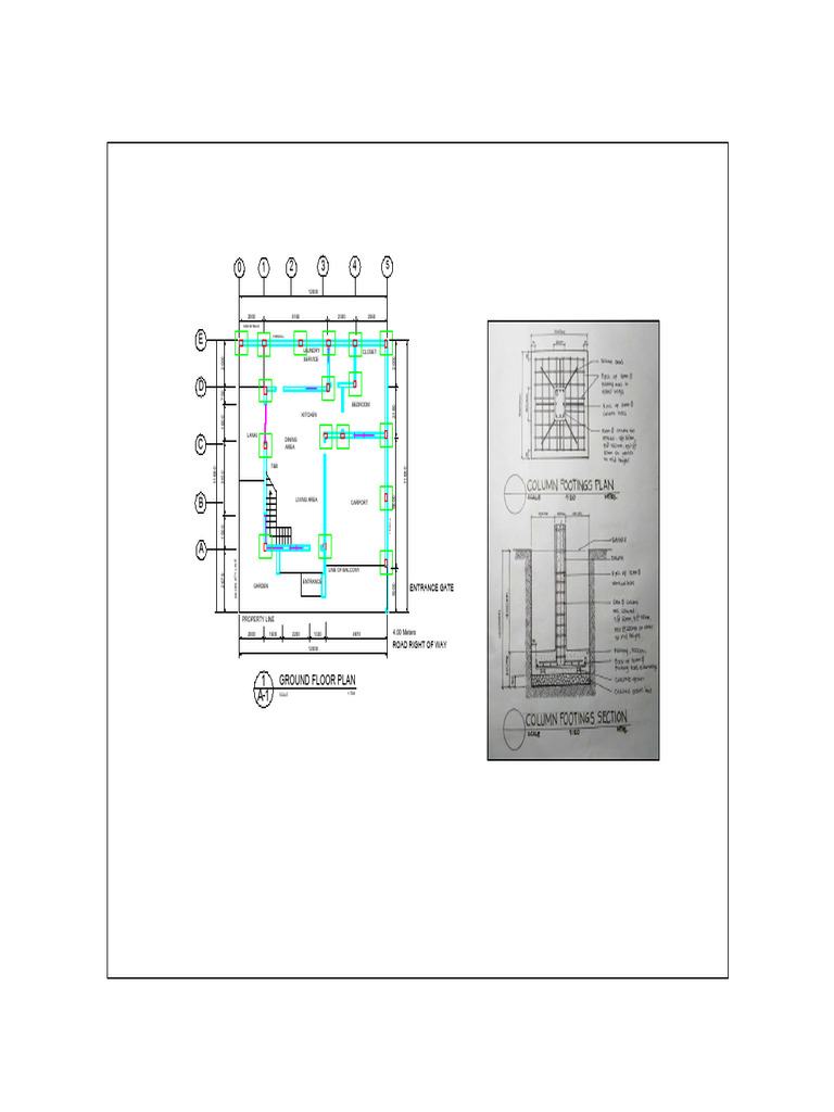 Foundation Plan for Two-Storey House | PDF | Buildings And Structures ...