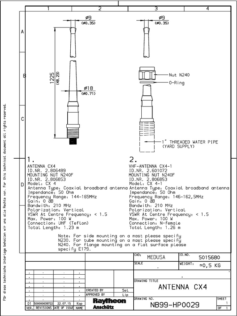 CX4 Antenna TNC Connexion | PDF