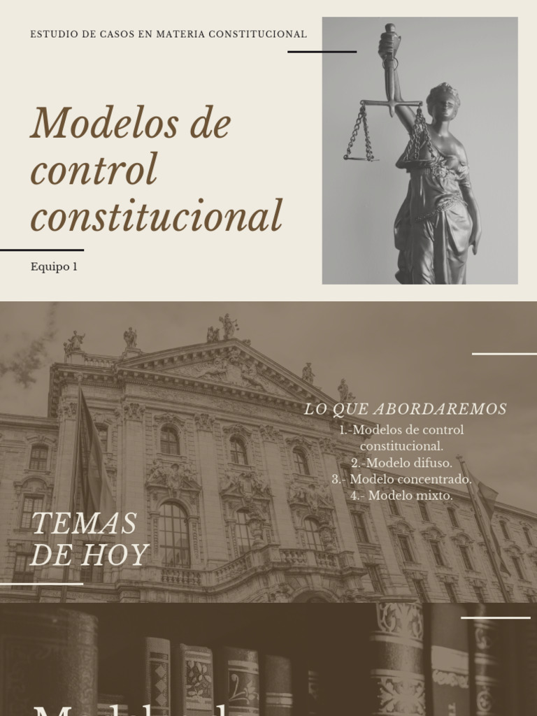 Modelos de Control Constitucional | PDF | Tratado | Gobierno