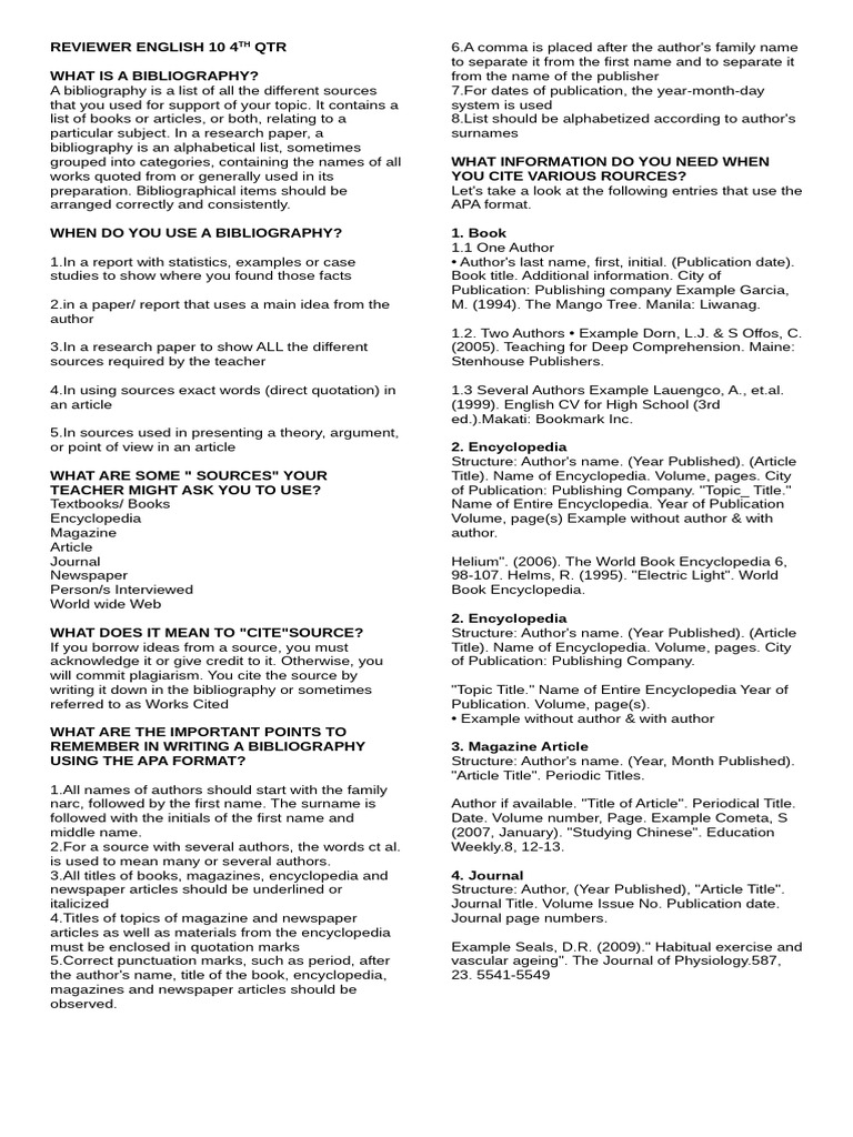 Reviewer English 10 4th QTR | PDF | Cosette | Marius Pontmercy