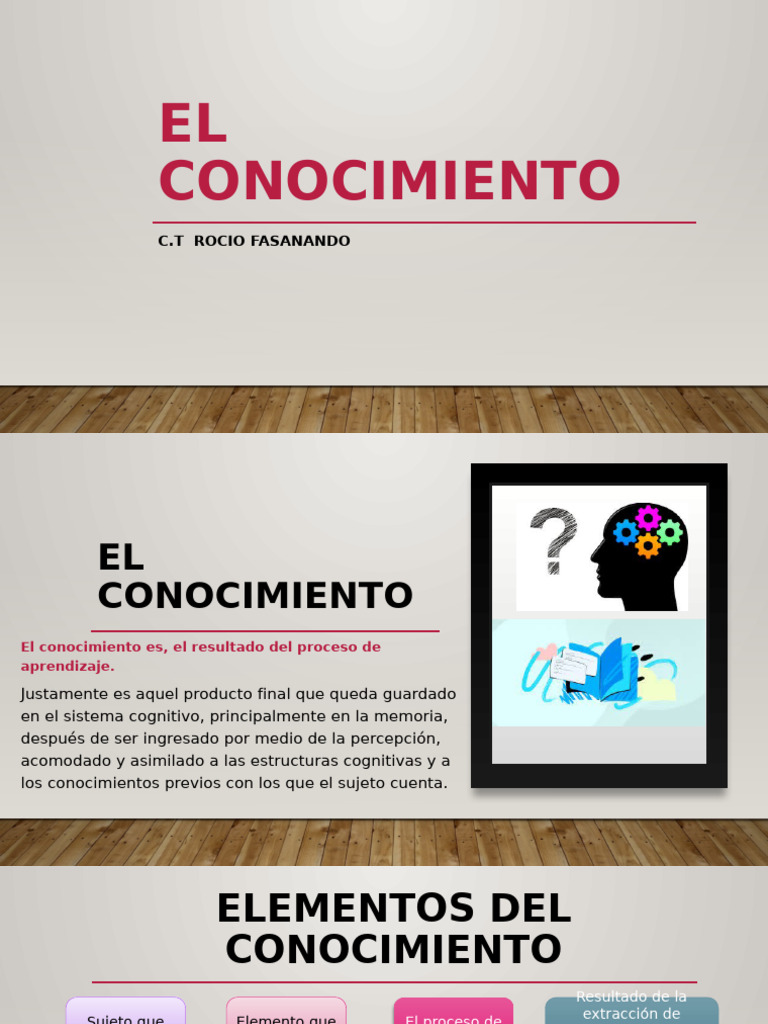 Tipos y Elementos del Conocimiento | PDF