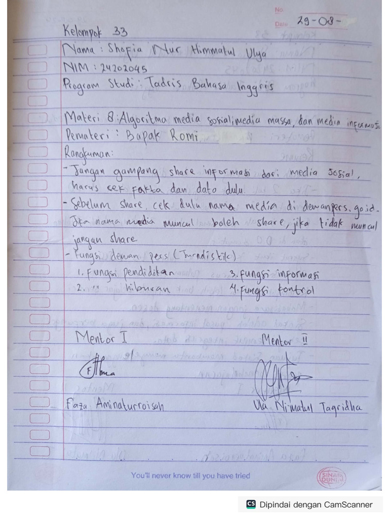 Kel33 No.18 Shofia Nur Himmatul Ulya 24202045 Materi 8 | PDF