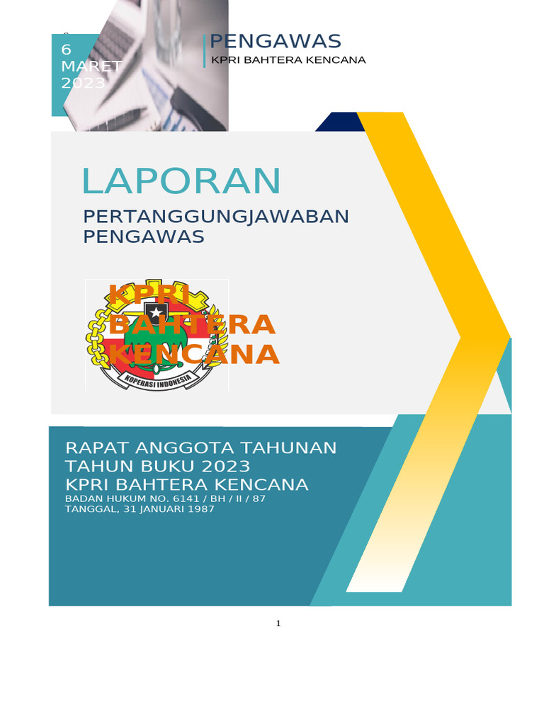 LAPORAN PENGAWAS RAT 2023 itung sesuai rat 2023 | PDF