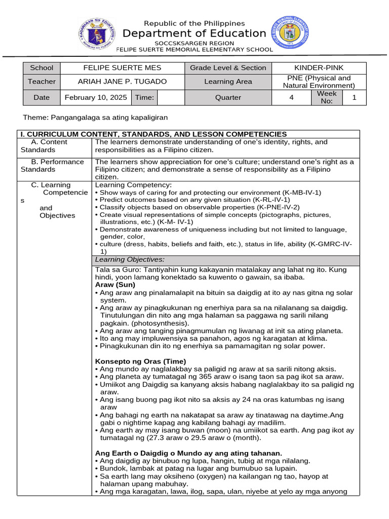 Daily Lesson Plan Q4-W1 | PDF