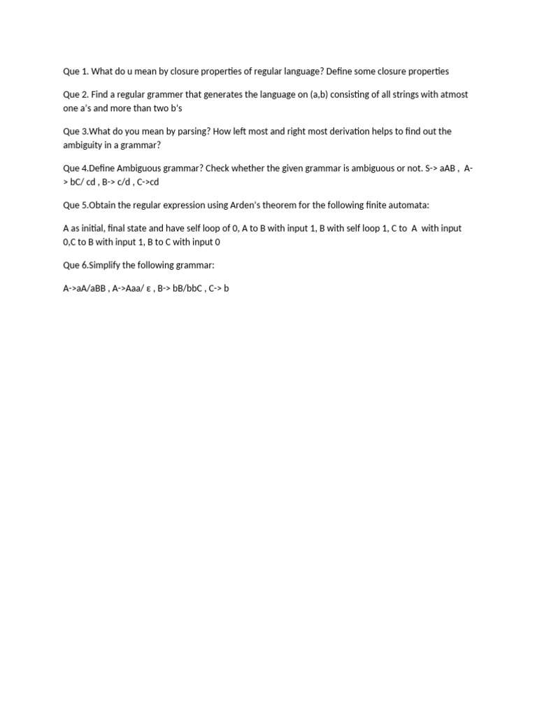 TOC Assignment 2 | PDF