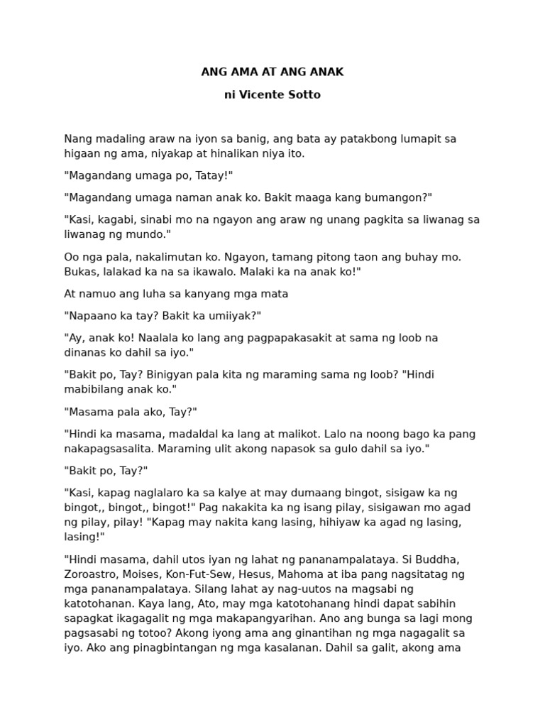 Ang Ama at Ang Anak Ni Vicente Sotto | PDF
