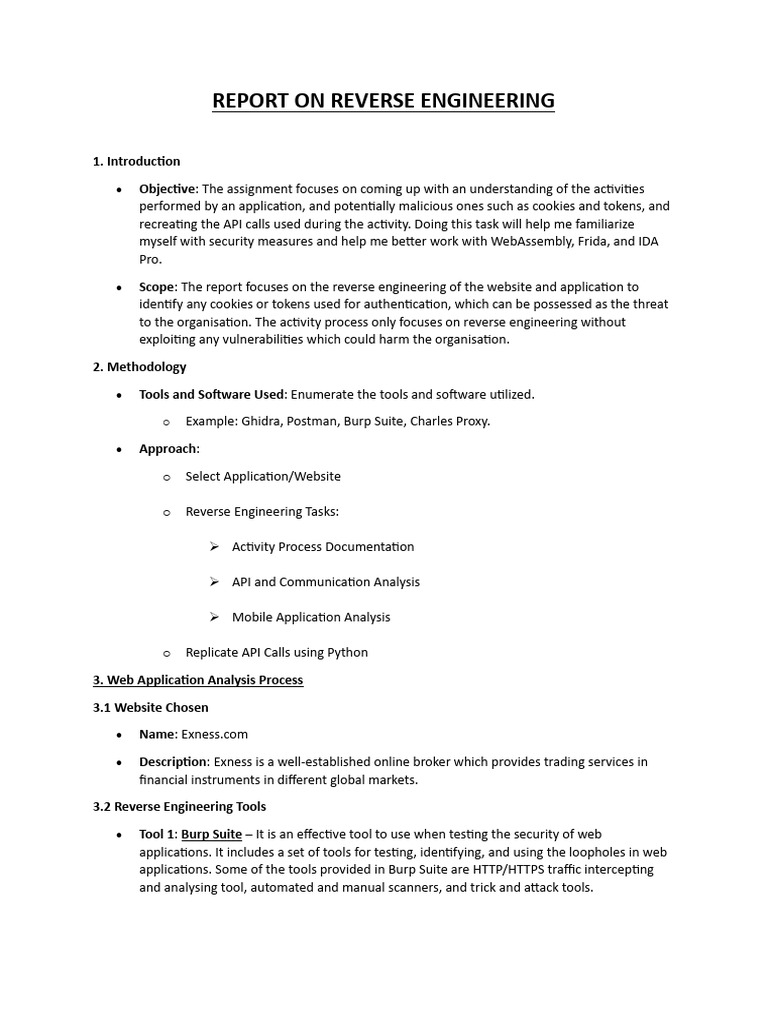Report On Reverse Engineering | PDF | Transport Layer Security | Http Cookie
