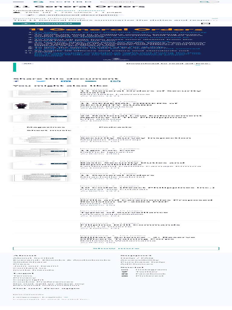 11 General Orders PDF | PDF | Scribd