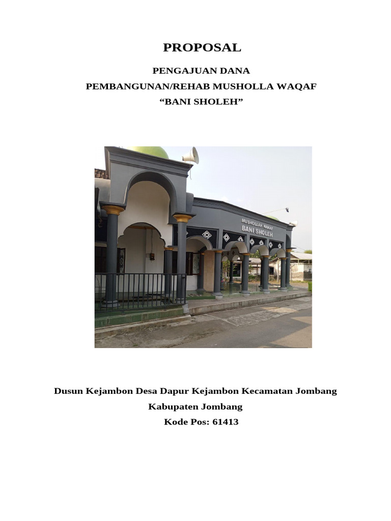Proposal Pembanguna Musholla 2 | PDF