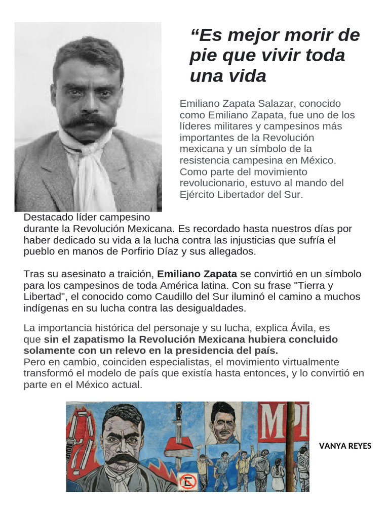 Emiliano Zapata: Símbolo de la Revolución | PDF