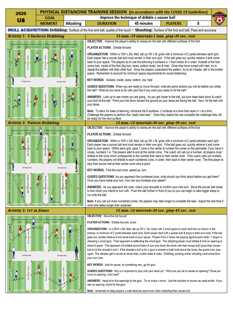 2020 Summer 8u Week 1 PD Plan | PDF