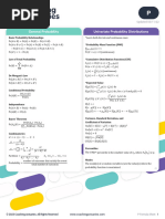 A Level Statistics Formula Sheet | PDF | Probability Distribution ...
