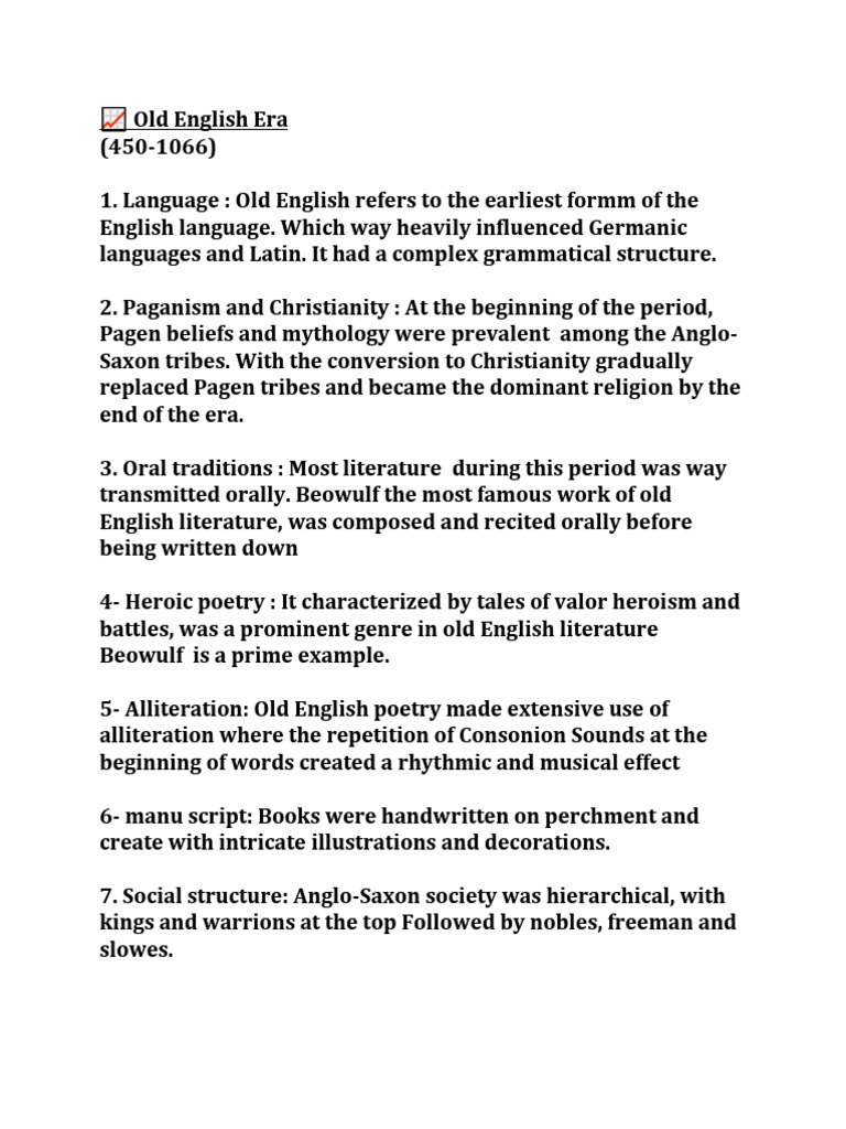 Overview of English Literary Eras | PDF | Poetry | Metre (Poetry)