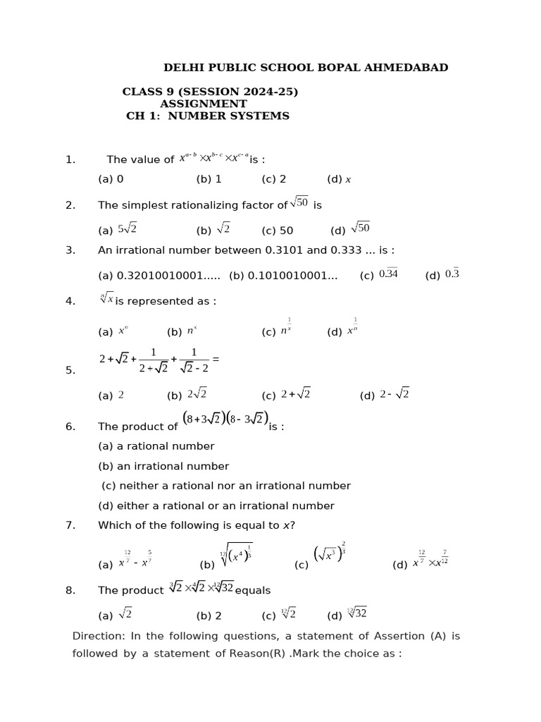 Ch 1_class 9 | PDF | Rational Number | Numbers