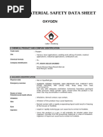 MSDS Oxygen Cylinder | PDF | Oxygen | Chemical Substances