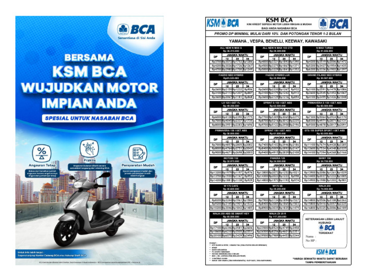 Brosur Kredit Motor BCA 2025 | PDF