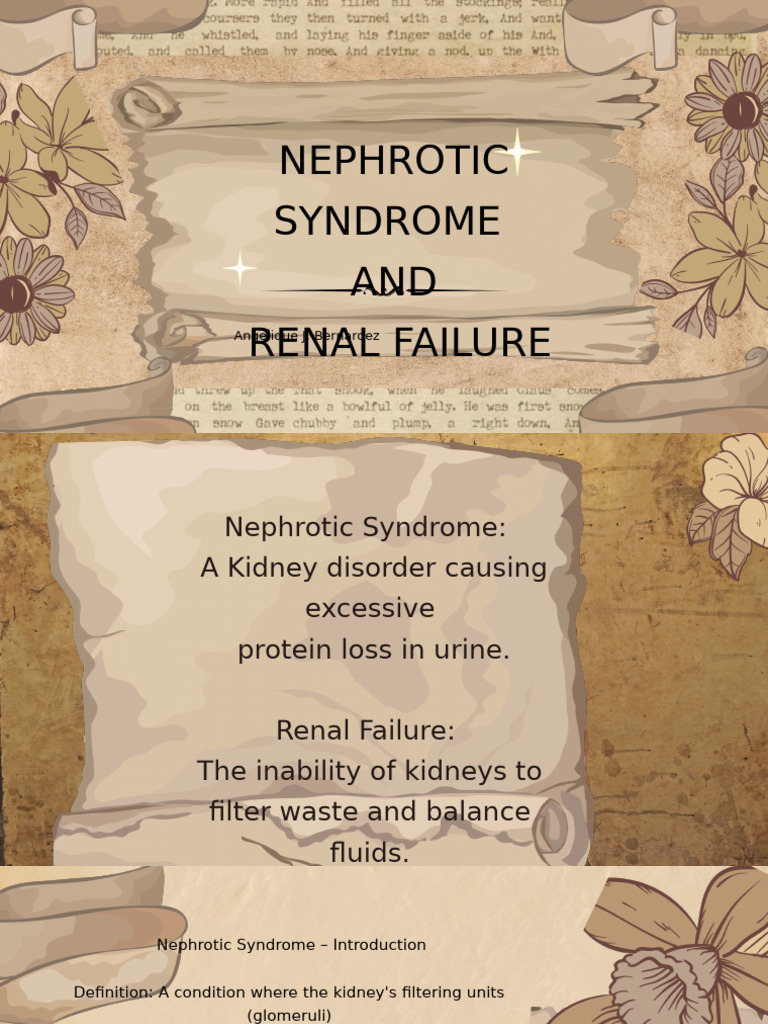 Nephrotic Syndrome and Renal Failure Guide | PDF | Kidney | Edema