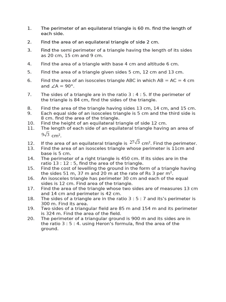 PLP Assignment - Herons Formula | PDF