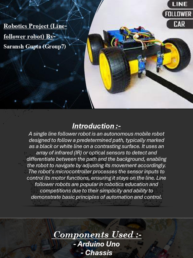 Line Follower Robot Project Overview | PDF | Robot | Robotics