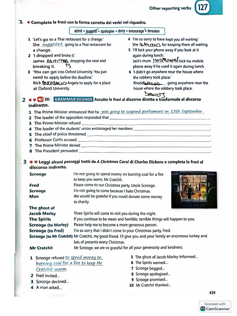 Esercizi Reported Speech - Verb Patterns 1 | PDF