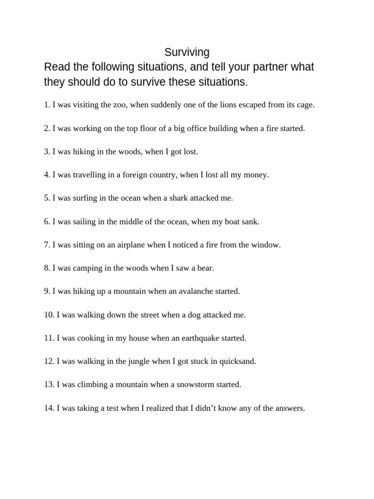 Surviving Difficult Scenarios in ESL | PDF