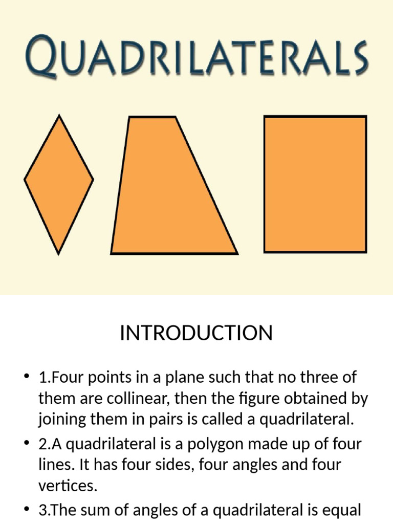 Class IX - Quadrilaterals | PDF