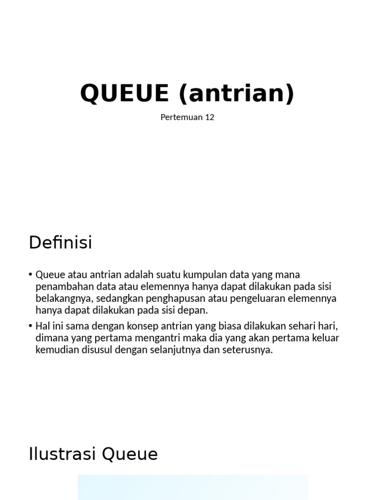 Pertemuan 12 - QUEUE (Antrian) | PDF
