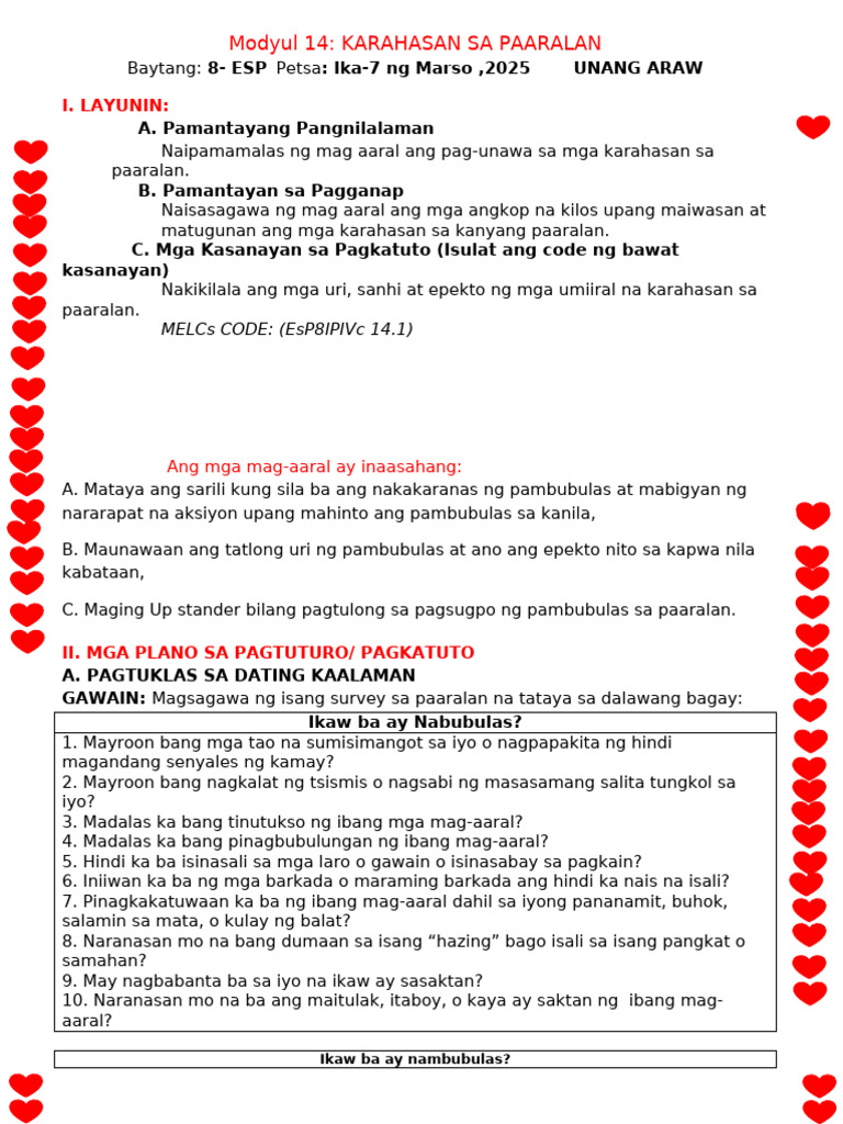 M14 - Karahasan Sa Paaralan | PDF