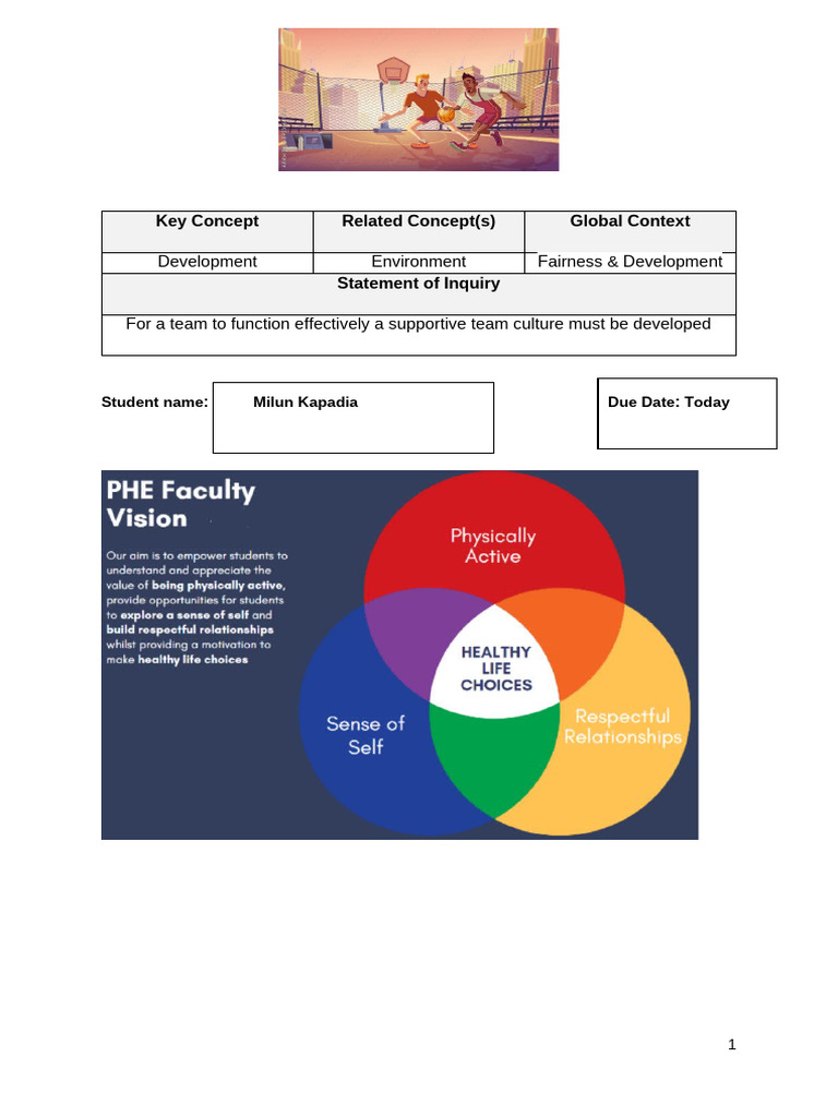 2025 9 MYP Street Sports Criterion D Milun Kapadia | PDF ...