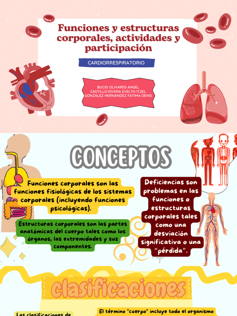 Funciones y Estructuras Corporales, Actividades y Participación | PDF ...