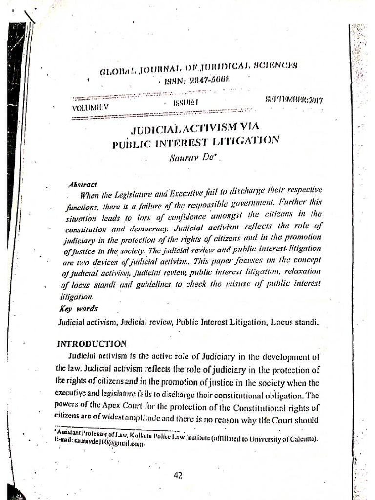 PIL Judicial Activism | PDF