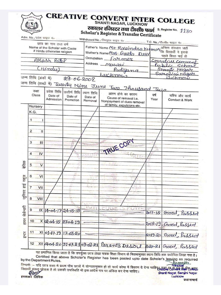 Migration Certificate Standard Format | PDF