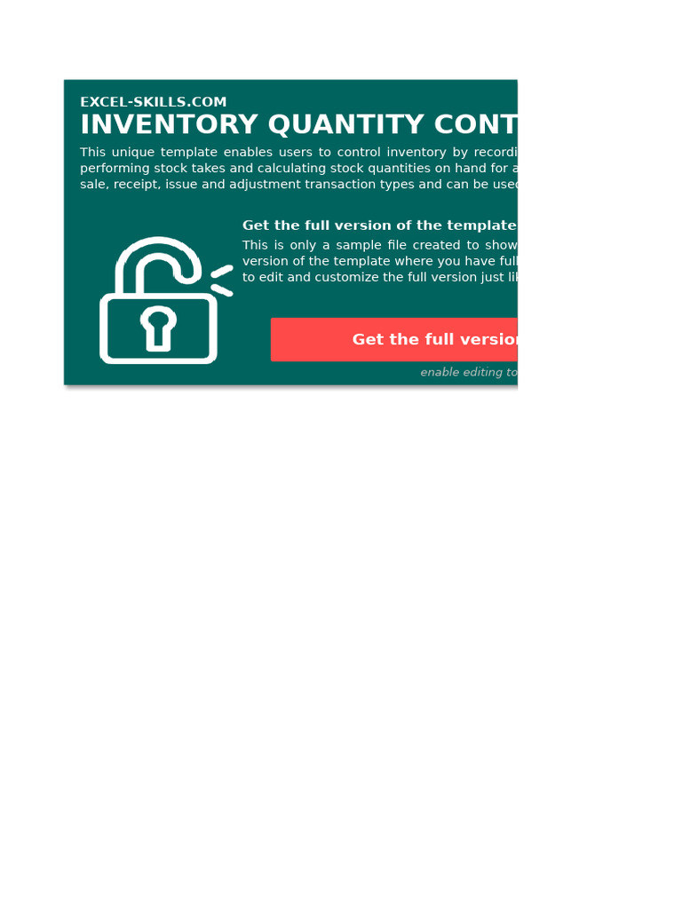Inventory Quantity Sample | PDF | Inventory | Receipt