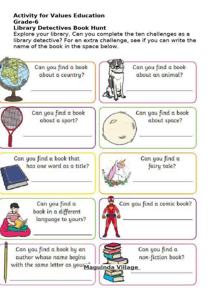 Activity For Values Education | PDF